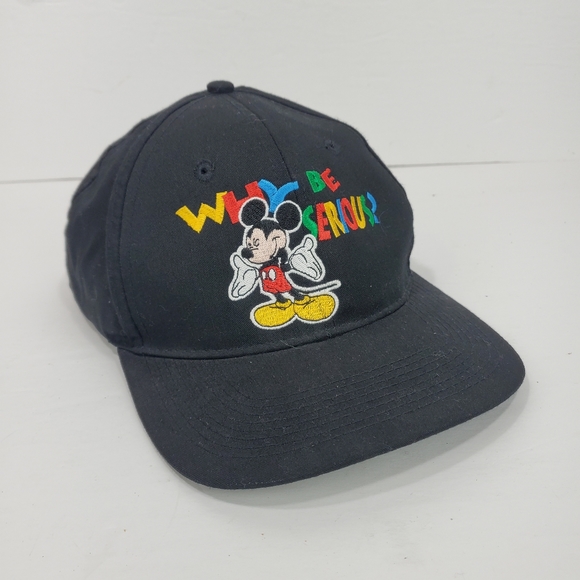 Accessories | Vintage Mickey Mouse Why So Serious Disny Snapback Hat ...